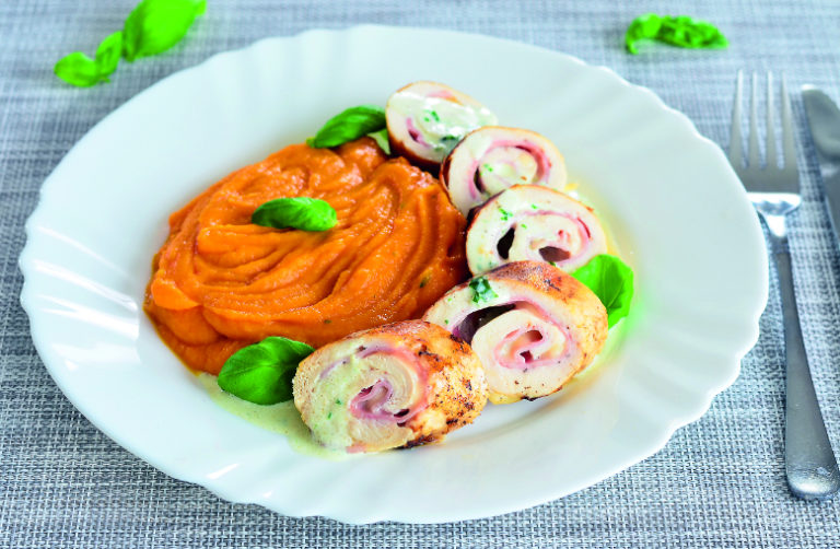 Punjene pileće rolice s pireom od batata - Gospodarski list